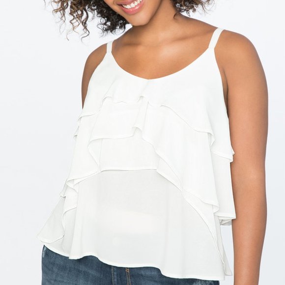 Eloquii | Tops | Layered Ruffle Tank | Poshmark